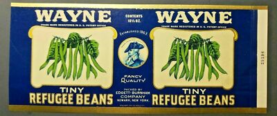 Vintage Wayne Brand Tiny Beans Edgett Burnham Co New York 1940s Can ...