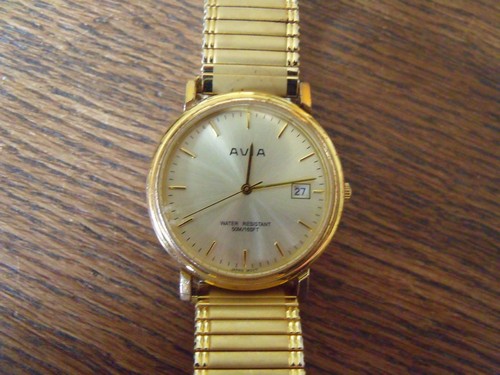Vintage Gold Avia Watch | eBay