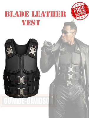 Blade Leather Vest Vampire Hunter Cosplay Armor Handmade Wesley Snipes ...