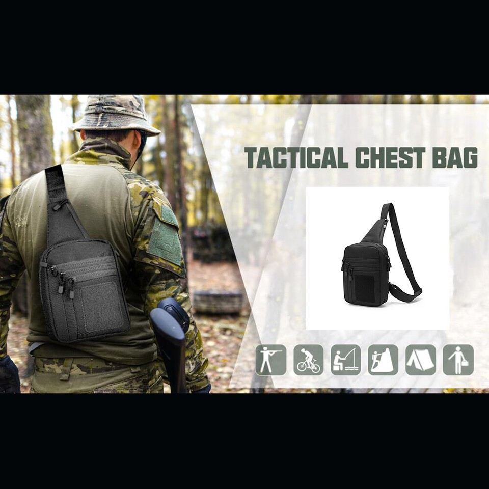 Tactical Gun Bag Pistol Holster Concealed Carry Chest Crossbody Pack ...