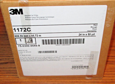 NEW 3M ElectroCut Film ROLL ~ 1172C RED 24" x 50 yds ~ 75-0300-4445-9 ...