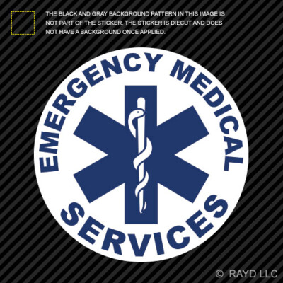 Round Emergency Medical Services Logo Sticker Die Cut Vinyl EMS | eBay