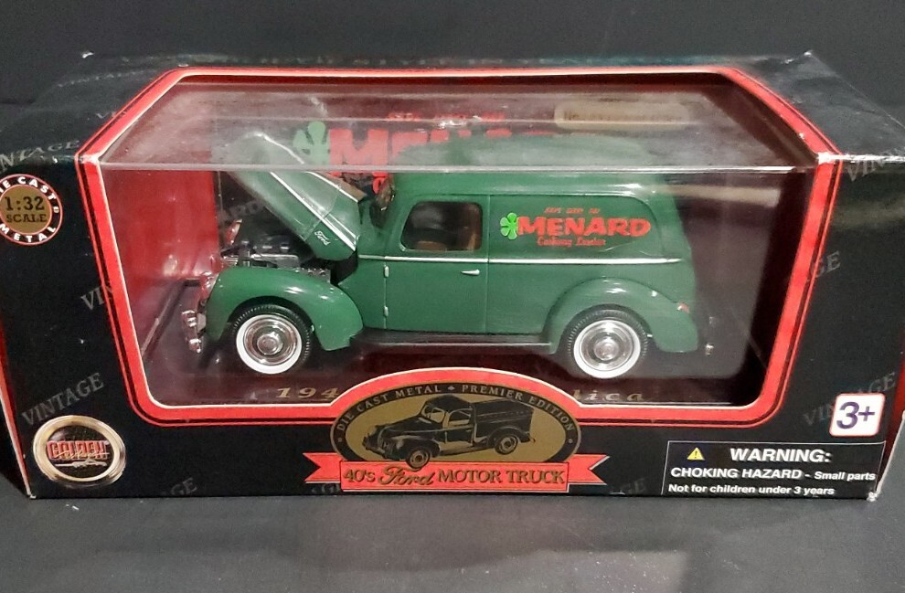 Menards 1940 Ford Panel Van Truck Premier Edition W/case 1/32 Die Cast ...