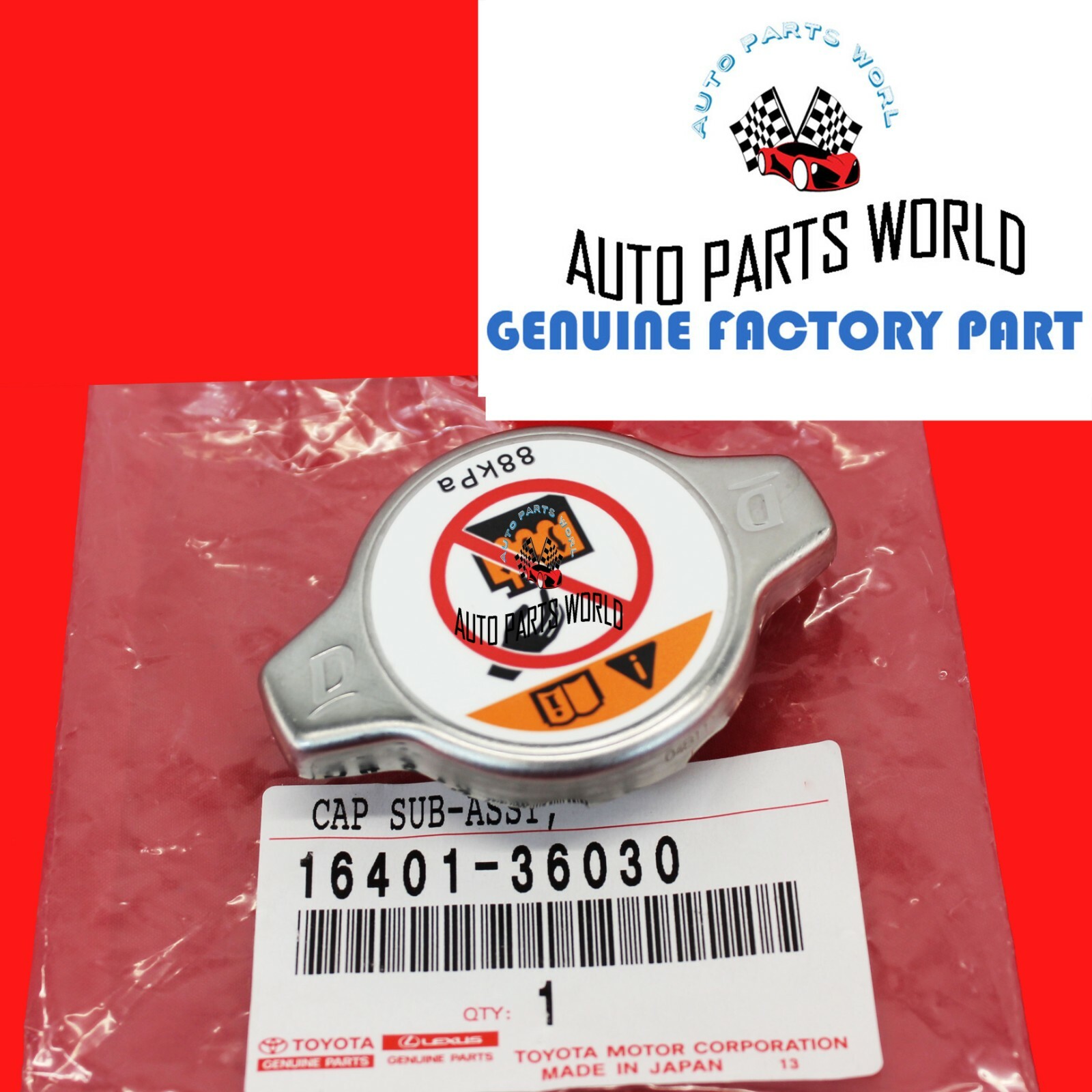 GENUINE OEM TOYOTA 4RUNNER TUNDRA SEQUOIA COOLANT RADIATOR CAP 16401 ...