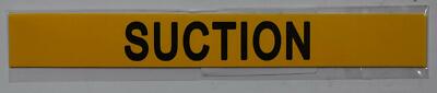 Set of 5 PCS - Pipe Marking- Suction Sign (Sticker,Yellow, 1X8)-REF24 ...