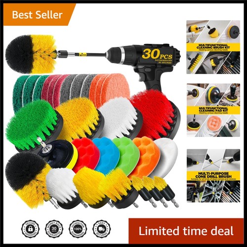 All-Purpose 30-Pack Drill Brush and Sponge Tool Set – Perfect for Grout ...