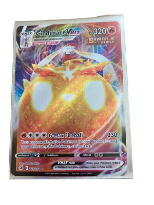Pokémon TCG Cinderace VMAX Fusion Strike 045/264 Holo Ultra Rare | eBay