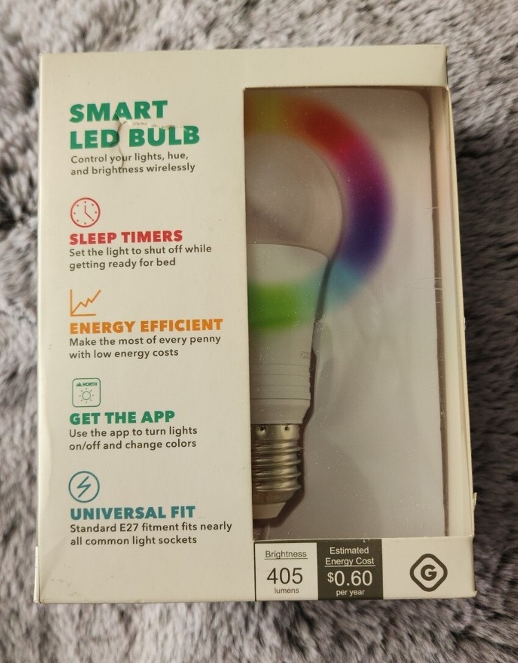 NEW! TWO! x2 Gems Smart LED Light Bulb. Bluetooth. 405 Lumens.For iOS & Android! | eBay