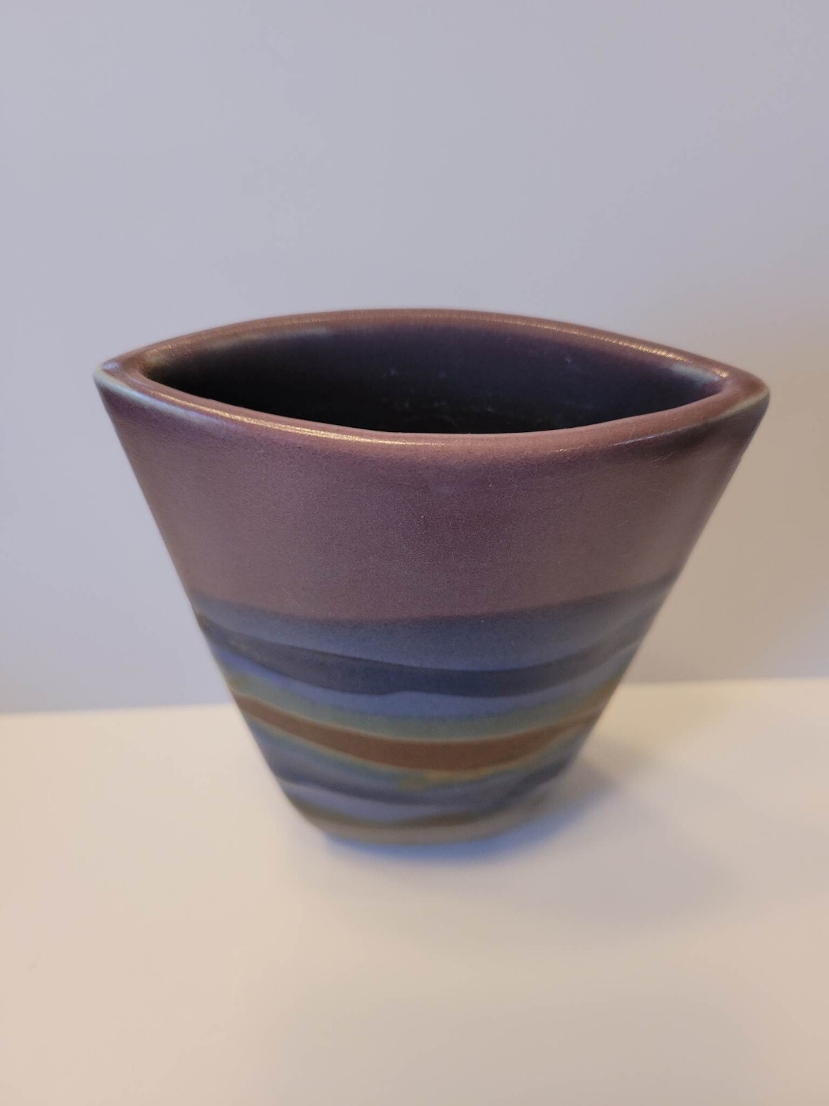 Vintage Bonnema Studio Pottery Hand-Thrown Envelope Vase 4.5" Tall | eBay