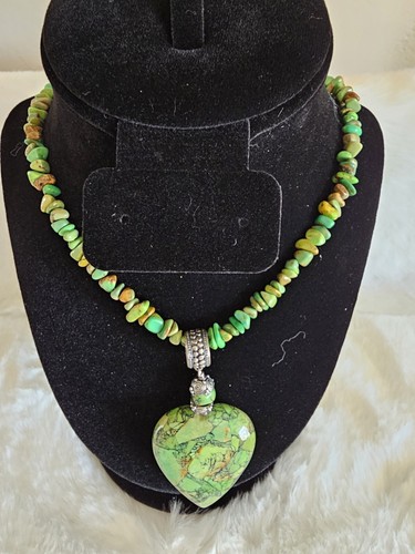 Jay King DTR Turquoise Gemstone Heart Pendant Sterling Silver Necklace ...