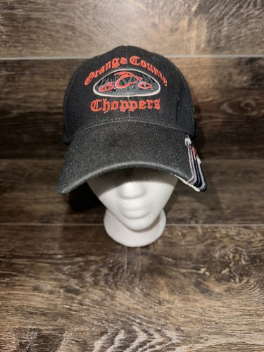 VTG Orange County Choppers Hat Cap Fitted One Size Stretch Fit Black ...