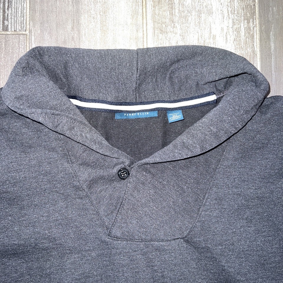 Perry Ellis Mens Size 3XL Pullover Sweater Sweatshirt Shawl Collar ...