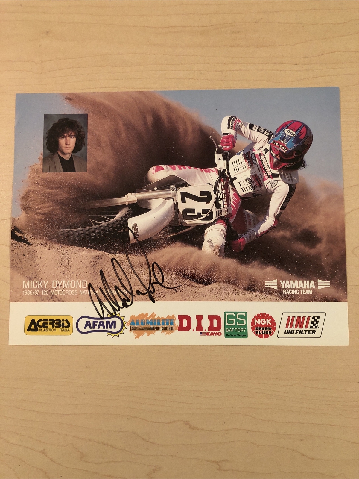 Micky Dymond Motocross Autographed Signed Photo - Team Yamaha - Vintage ...