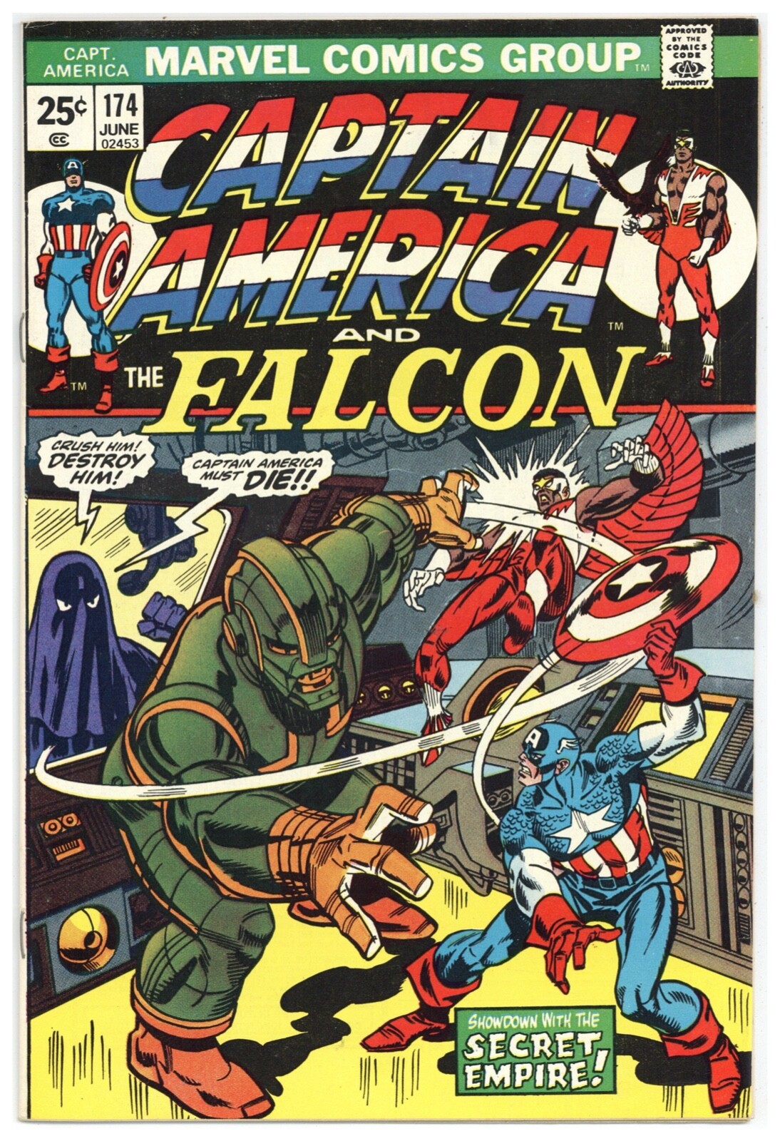 Captain America #174 VERY FINE NEAR MINT June 1974 1st App. Number 1 | eBay