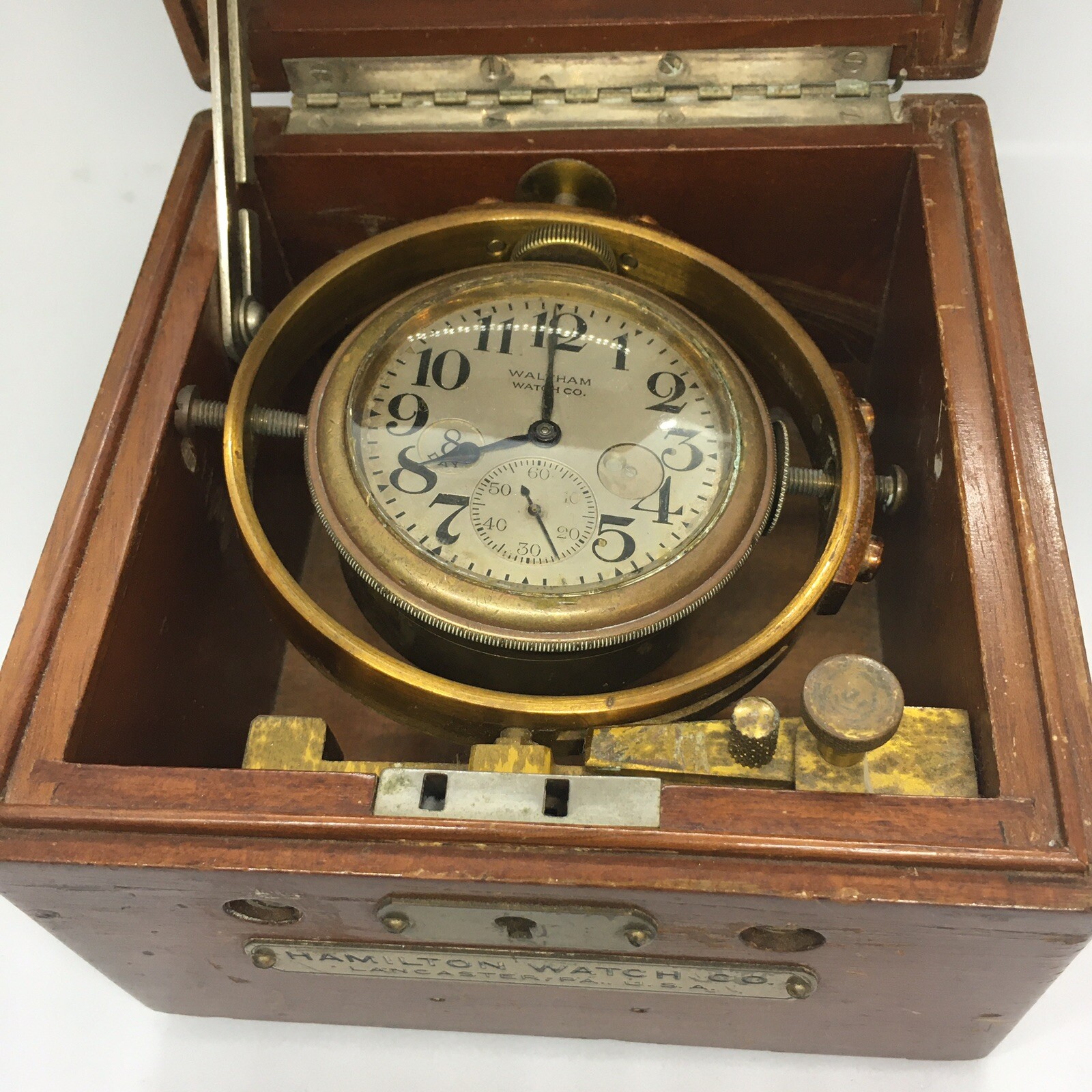 Hamilton Ship Chronometer model Box Waltham Clock Wear & Tear | eBay