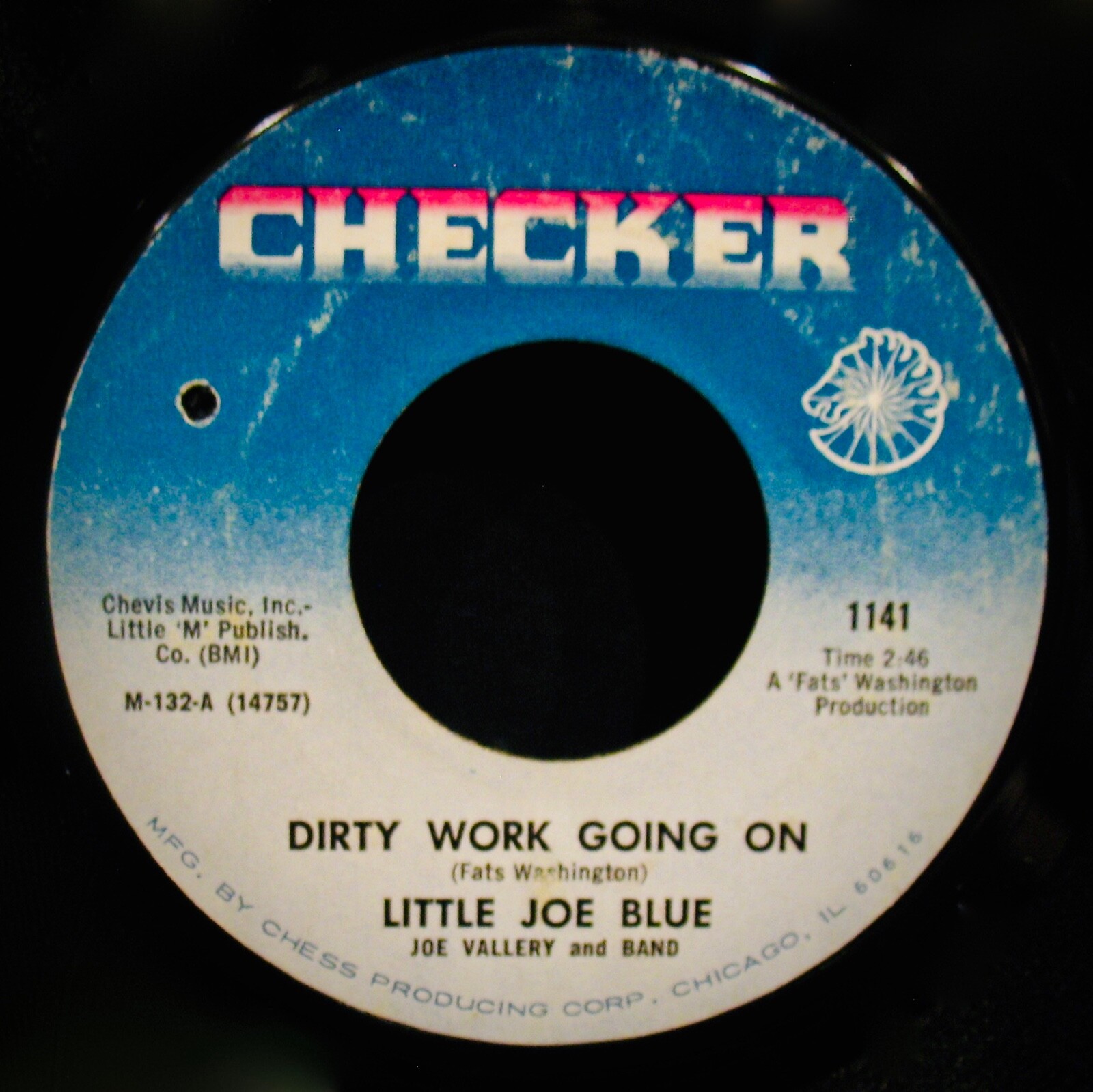 LITTLE JOE BLUE~Pretty Woman & Dirty Work Going On Blues 45~CHECKER ...