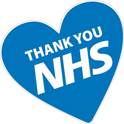 THANK YOU NHS Heart Shape Vinyl Sticker Car Window Laptop 150mm | eBay UK