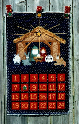 O Holy Night Advent Calendar Wall Quilt Pattern Country Folk Art ...