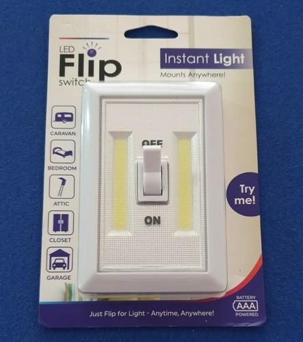 ADHESIVE - FLIP SWITCH LIGHT - ULTRA BRIGHT LED LIGHT WHITE | eBay ...