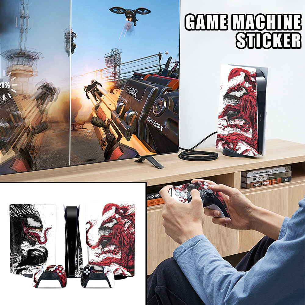 Venom Carnage Skin Sticker Decals Fit PS5 Standard Disc Digital Console ...