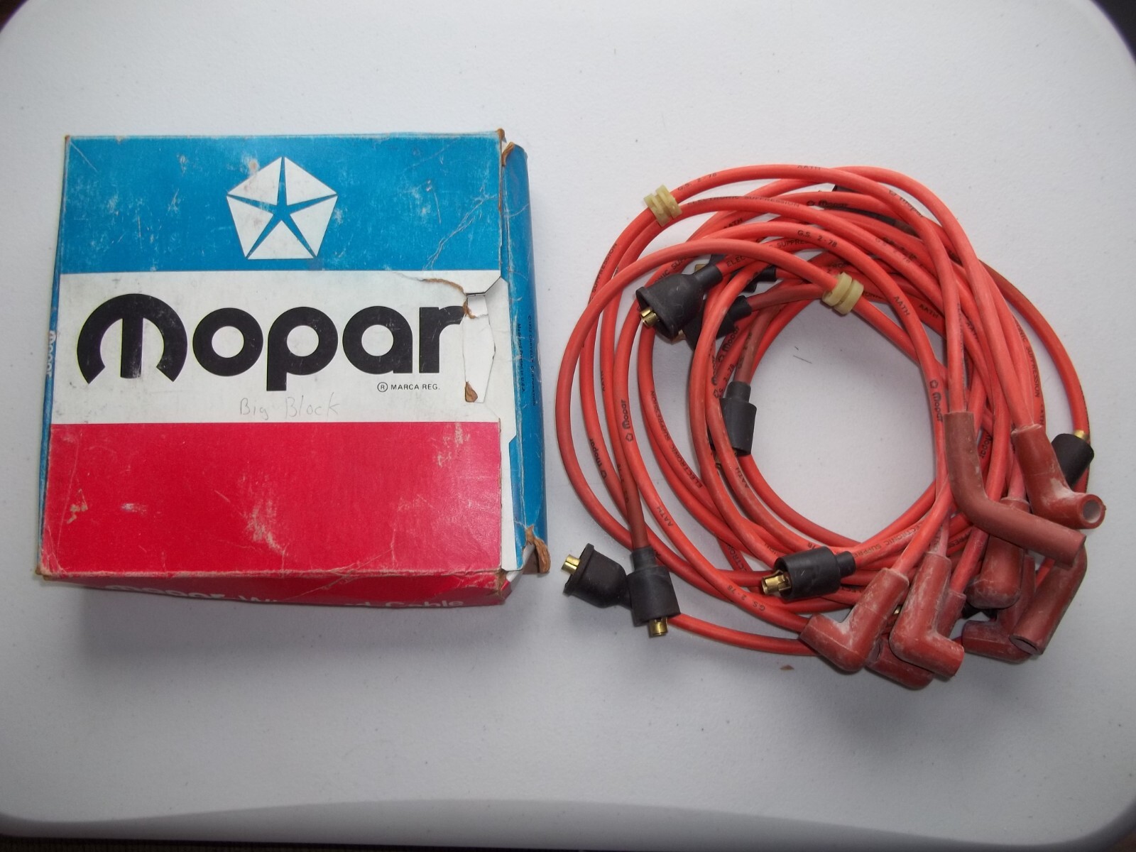 NOS Mopar 1959-76 Big Block Plug Wires Orange 3879420 OEM for sale ...