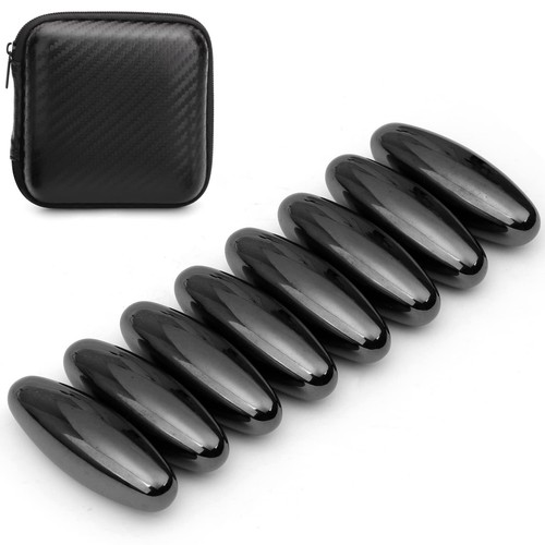 Dilabnba Fridge Magnets Black Hematite Oval Magnetic Rocks for Home ...