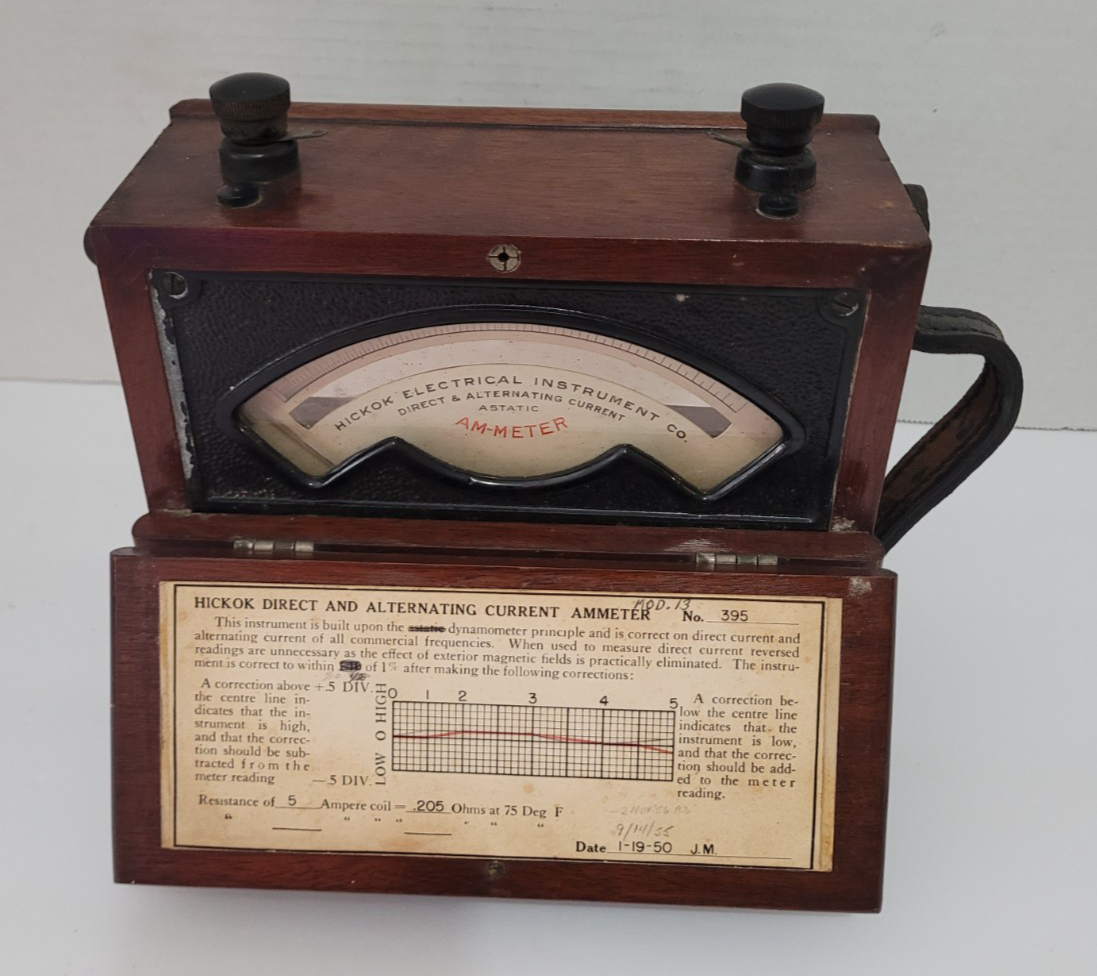 Vintage Hickok Electrical Instrument Am Meter Ammeter Industrial ...