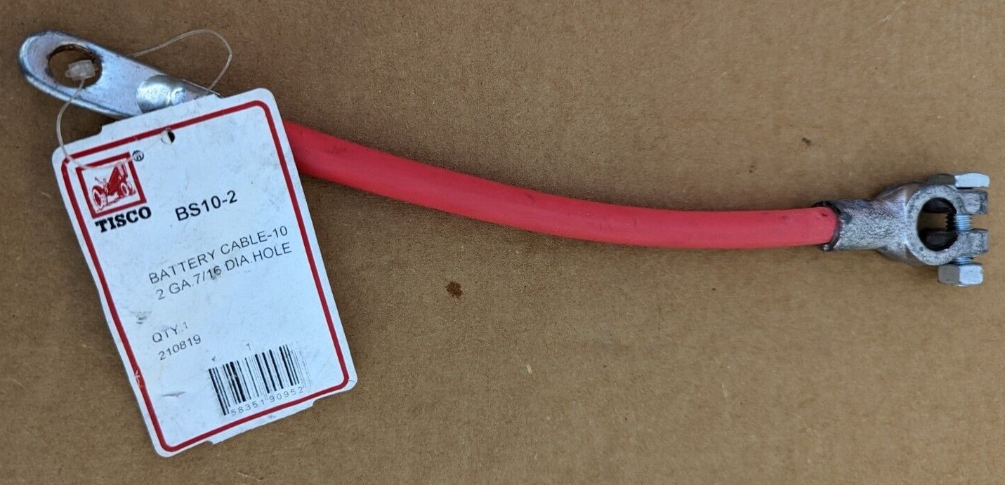 New BS10-2 Battery Cable Fits Ford 600 700 800 900 NAA Jubilee Tractor ...