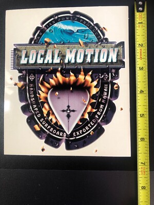 Local Motion Sticker Hand Shaped Surfboard Exported From Hawaii Sticker ...