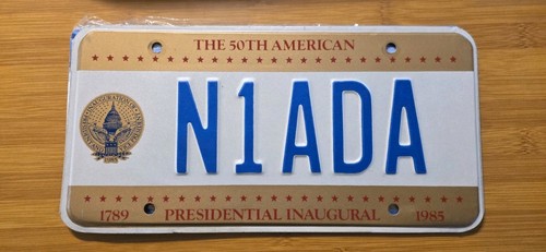 The 50th American Presidential Inaugural License Plates 1985 | eBay
