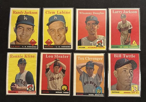 1958 Topps Baseball (8) Card Lot | eBay