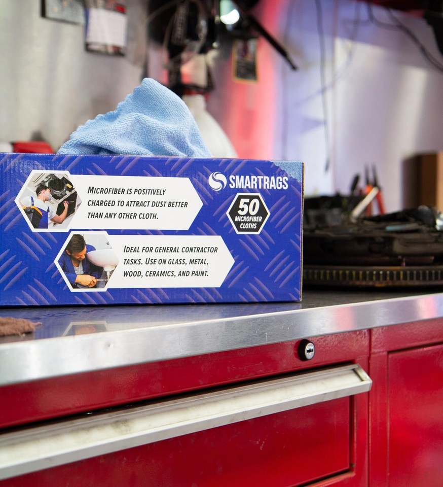 Arkwright Smart Rags In Box pack Of 50 Lint Free Microfiber Cleaning ...