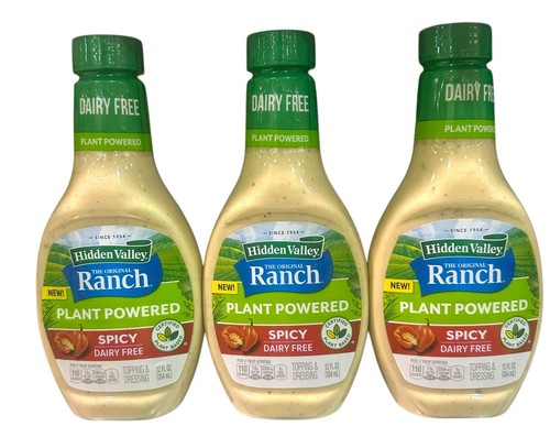 Hidden Valley Dairy Free Plant Powered SPICY Ranch Dressing - 12OZ - 3 ...