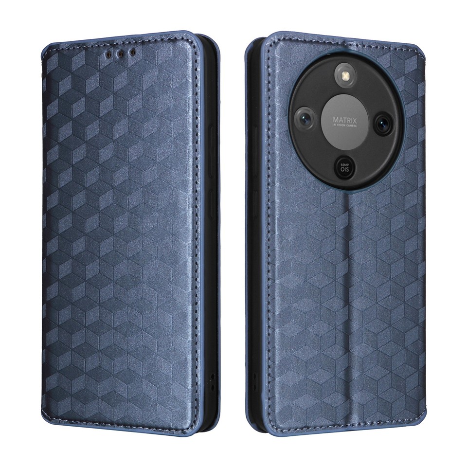 For Honor X9D 5G, Fashion Grid Wallet Flip Leather Stand Card Slots ...