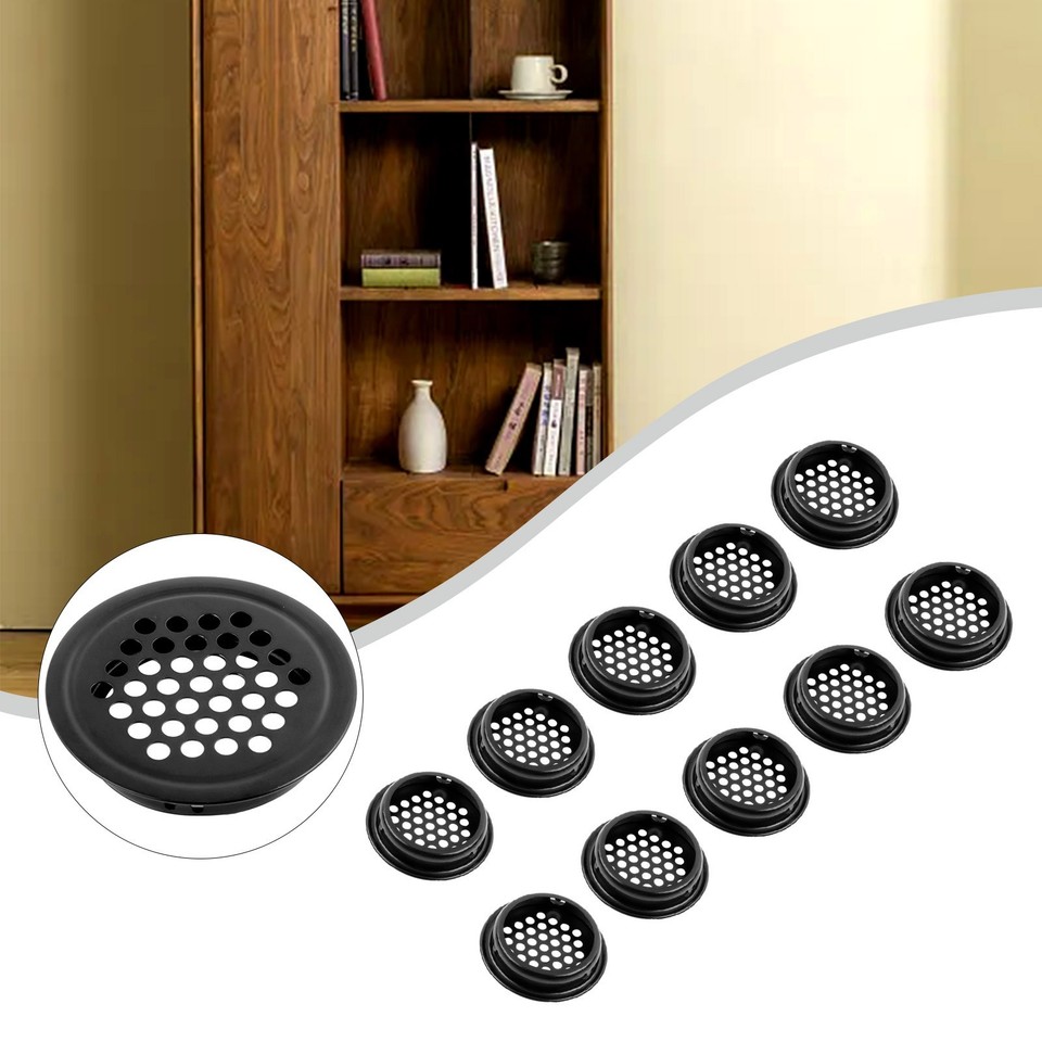 Round Air Vent Louvers with Soffit Mesh Grilles 35mm Design for ...