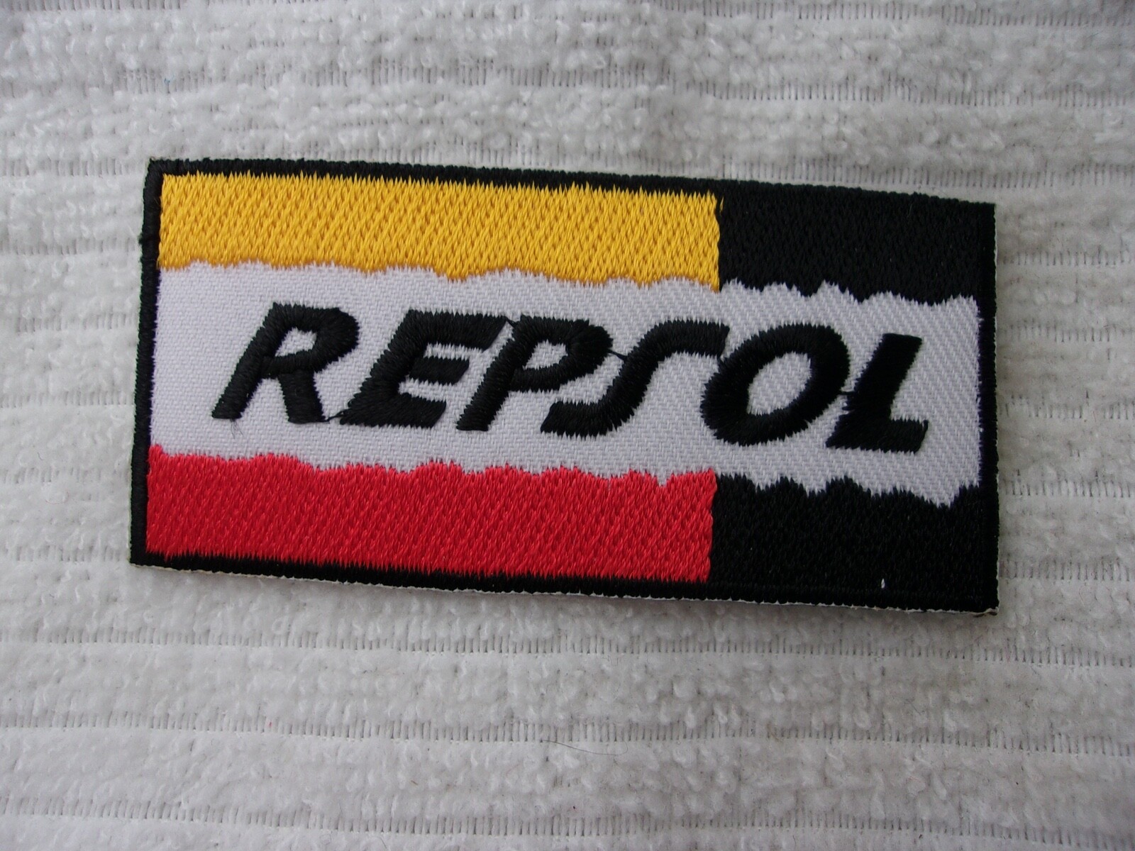 REPSOL NEW COMPANY EMBROIDERED IRON / SEW ON NAME PATCH TAG | eBay