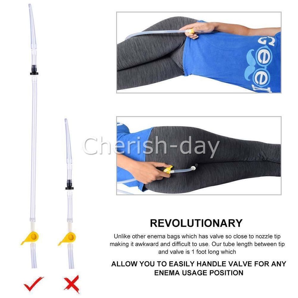 2L STAINLESS ENEMA BUCKET KIT REUSABLE COLON COLONIC IRRIGATION DOUCHE ...