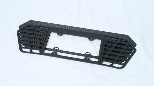 Aluminum & Carbon Fiber License Plate Frame for C8 Corvette ST Z51 2020 ...