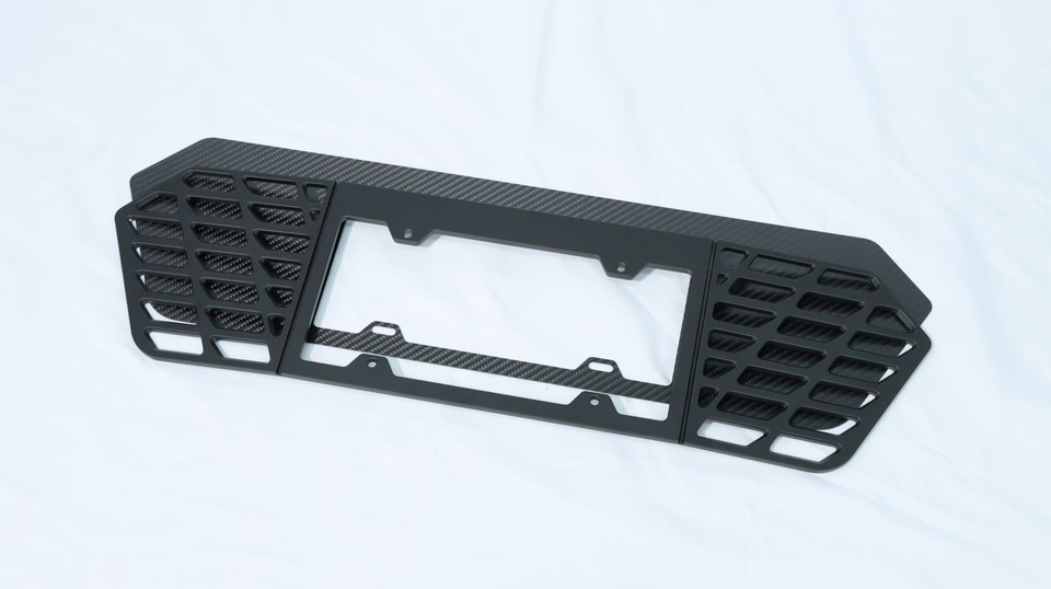 Aluminum & Carbon Fiber License Plate Frame for C8 Corvette ST Z51 2020 ...