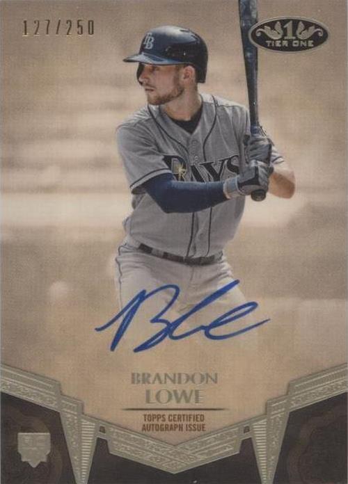 2019 Topps Tier One - Breakout Autographs Brandon Lowe #BA-BL /250 (AU ...