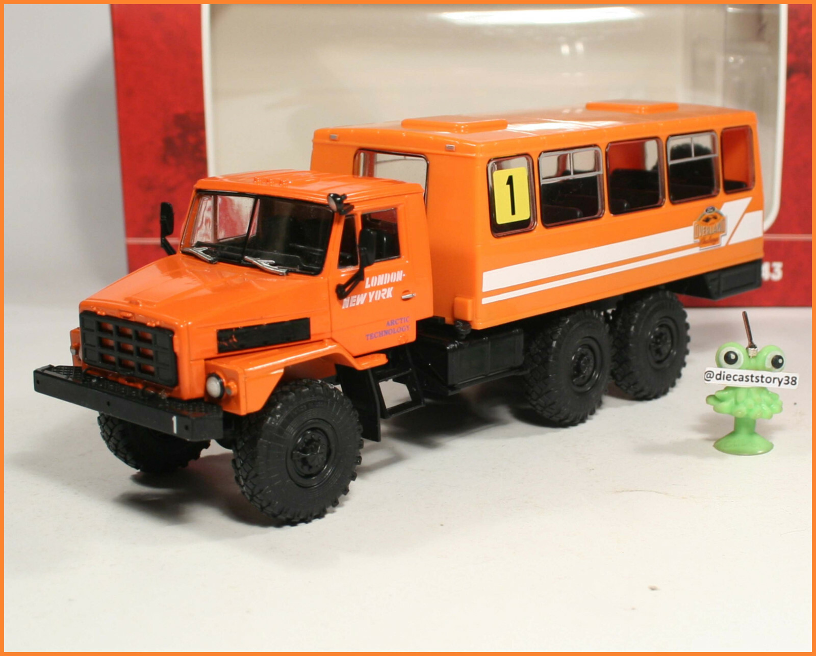 1:43 Bus Overland Challenge 1993 russian URAL NEXT NSAZ 4211 4322 USSR ...