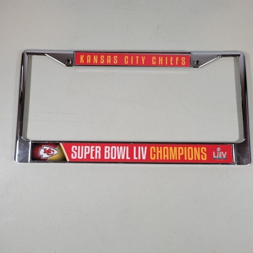 Kansas City Chiefs Chrome License Plate Frame Super Bowl LIV Champions ...