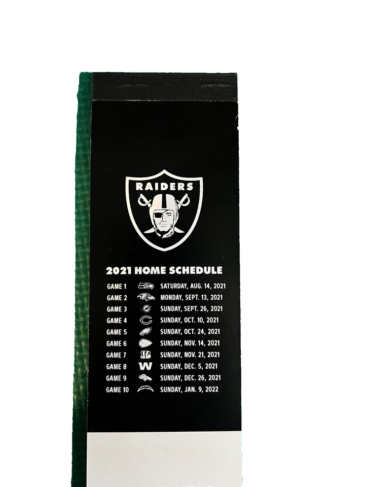2021 NFL Las Vegas Raiders Complete Season Ticket Book 1-4 Available ...
