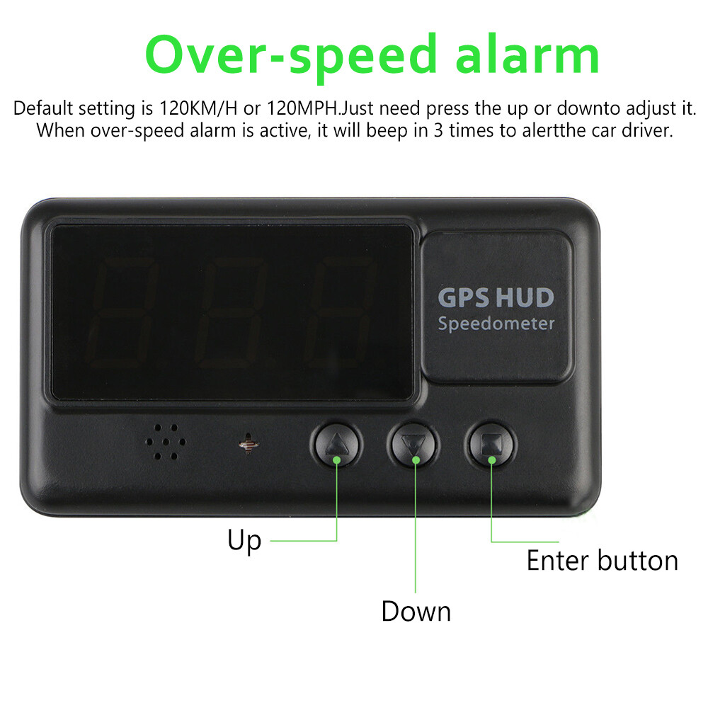 GPS Speedometer Speedo Projector Car Truck Speed Warning Heads Up ...