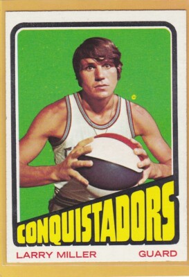 1972-73 TOPPS BASKETBALL LARRY MILLER #188 CONQUISTADORS NM *74896 | eBay