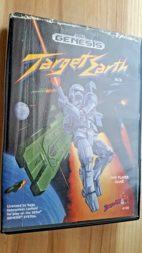 Case and Cover Art for Target Earth (Sega Genesis, 1990) Box Authentic ...