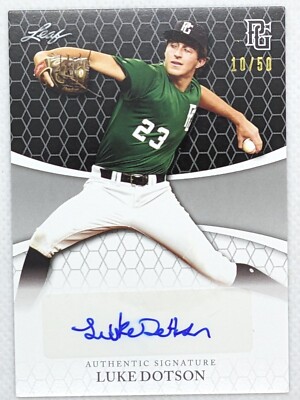 2022 LEAF PERFECT GAME NATIONAL SHOWCASE LUKE DOTSON 10/50 AUTO | eBay