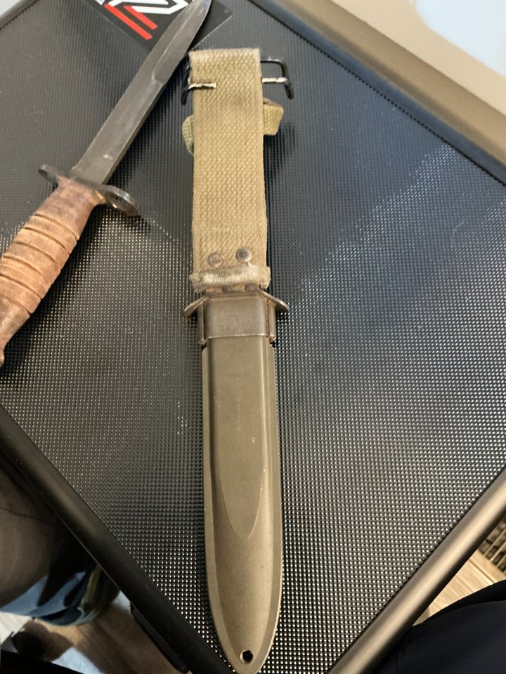 TVC7505 Original RARE WWII Utica Knife w/ USM8A1 Scabbard | eBay