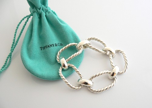 Tiffany & Co Cable Rope Oval Link Bracelet Bangle Silver Love Gift ...