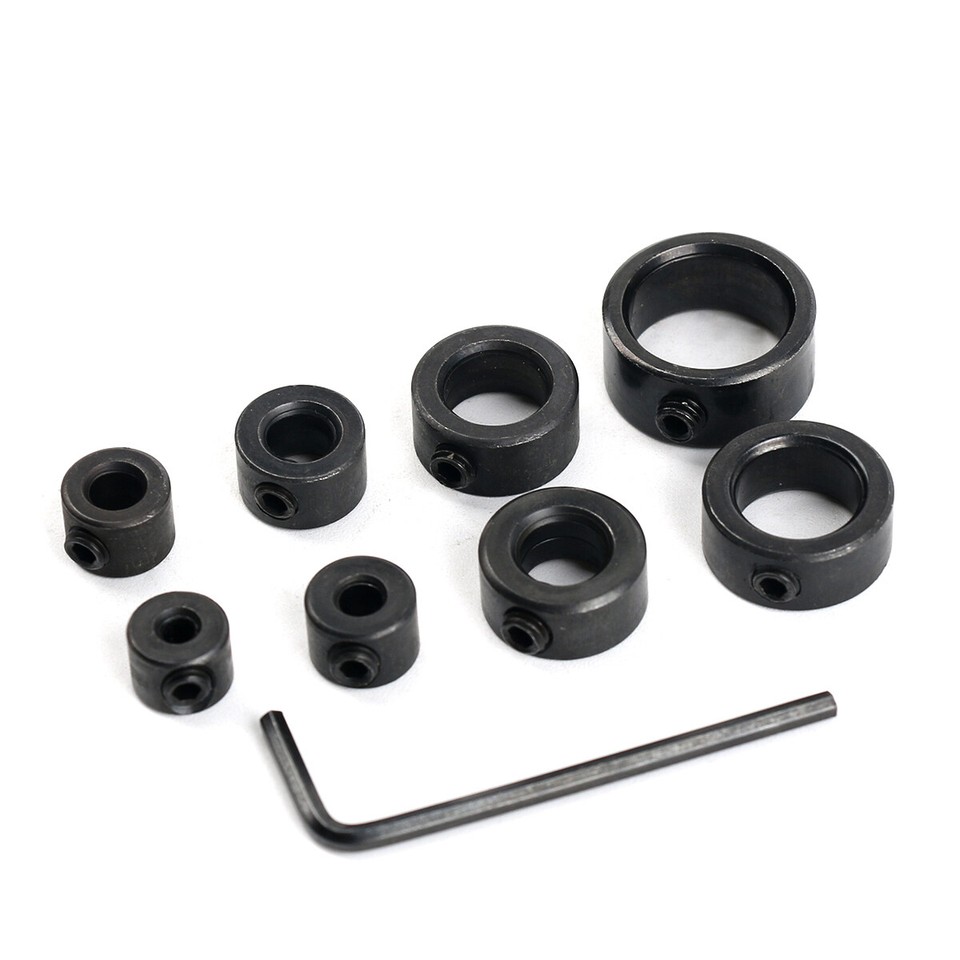 8PCS/Set Depth Stop Collar Drill Bit Ring 3-16mm Ring Positioner ...